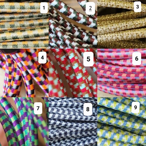 US Seller 1.5mm 2mm & 2.5mm MULTICOLORED Elastic Cord - Etsy