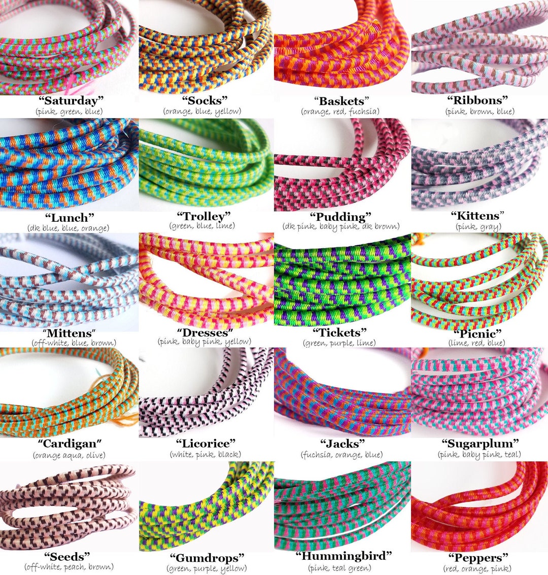 US Seller Japanese Elastic Cord 2.5mm Fancy Patterned - Etsy