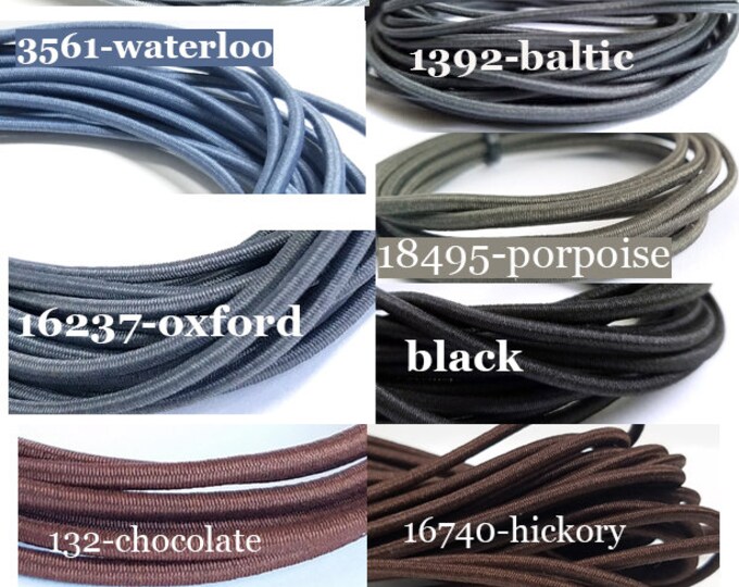 US Seller - 2mm Elastic Cord - Brown Gray Black - Perfect Size for ...