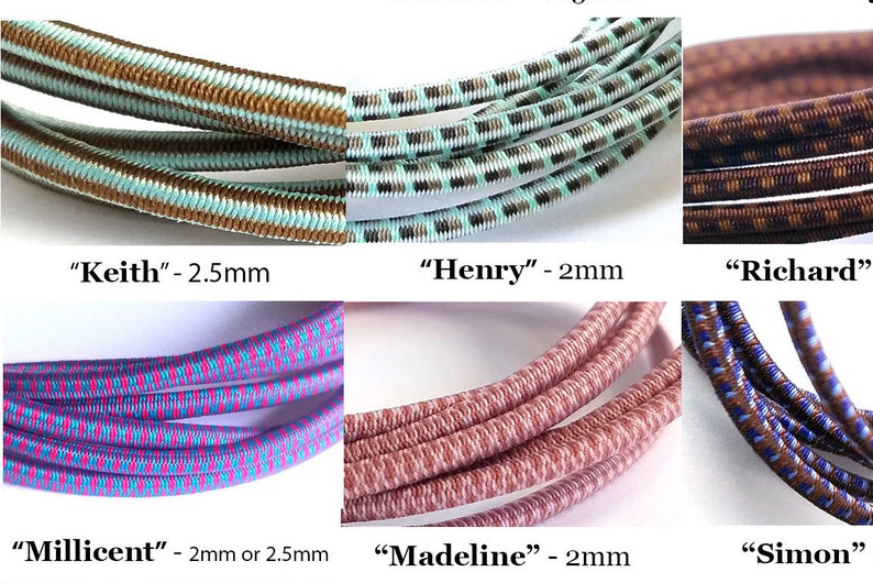 US Seller 1.5mm 2mm & 2.5mm MULTICOLORED Elastic Cord - Etsy