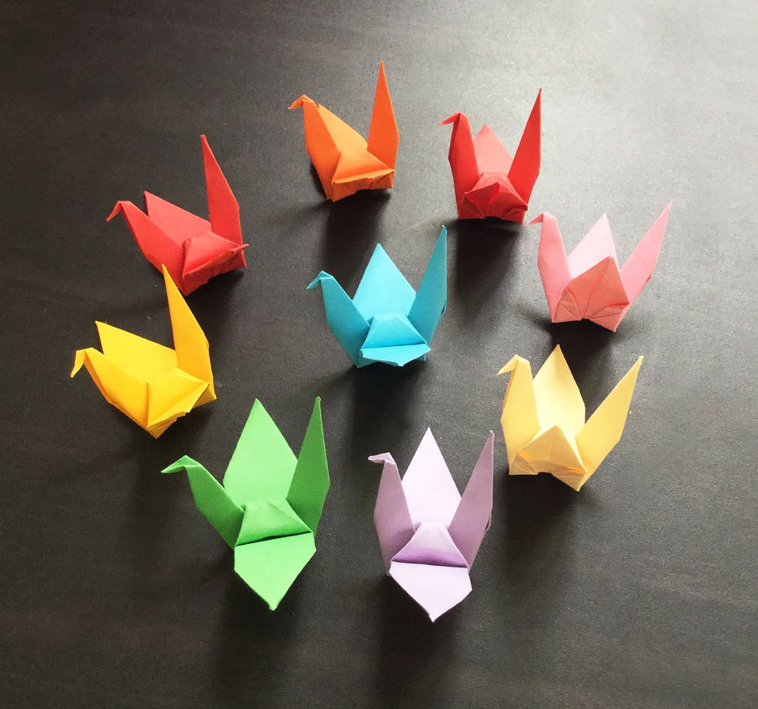 Origami Paper Crane | Handmade MIXED Cranes | Handcrafted Party Wedding ...