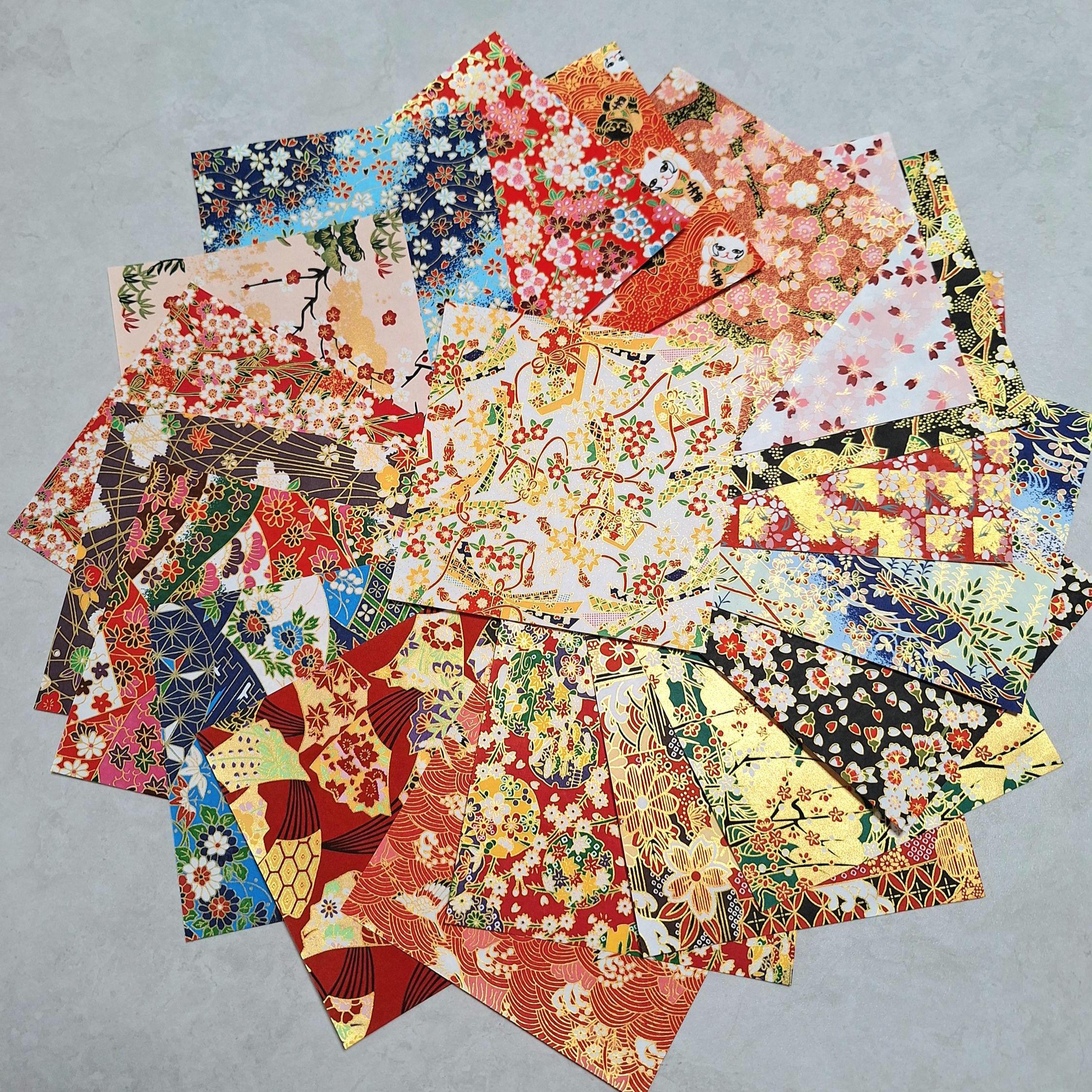 14x14 Cm Mixed Origami Paper Washi Paper Yuzen Chiyogami Japan Folding ...