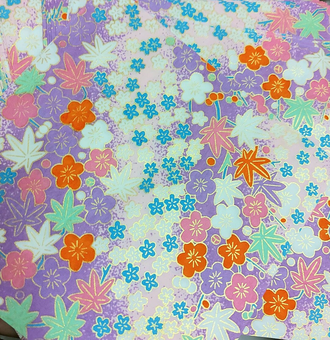 Japan Origami Paper / Gold Foil Paper/ Yuzen Chiyogami / Washi ...