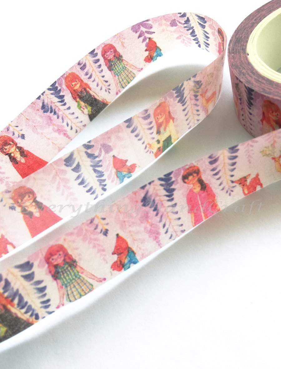 Girl Pink Washi Tape / Pink Girl Decorative Tape / Pink | Etsy