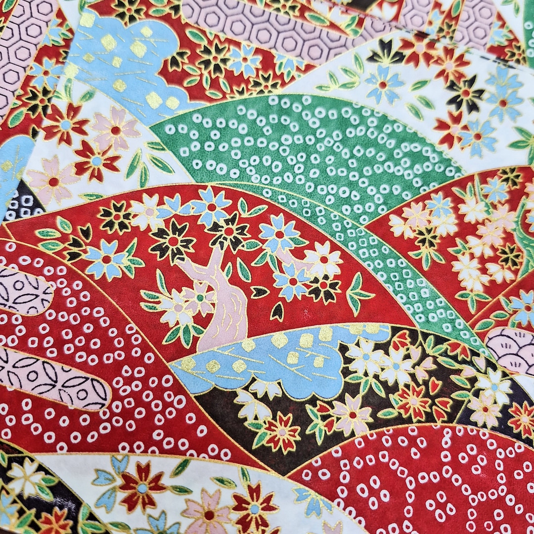 Japan Origami Paper / Gold Foil Paper/ Yuzen Chiyogami / Washi ...