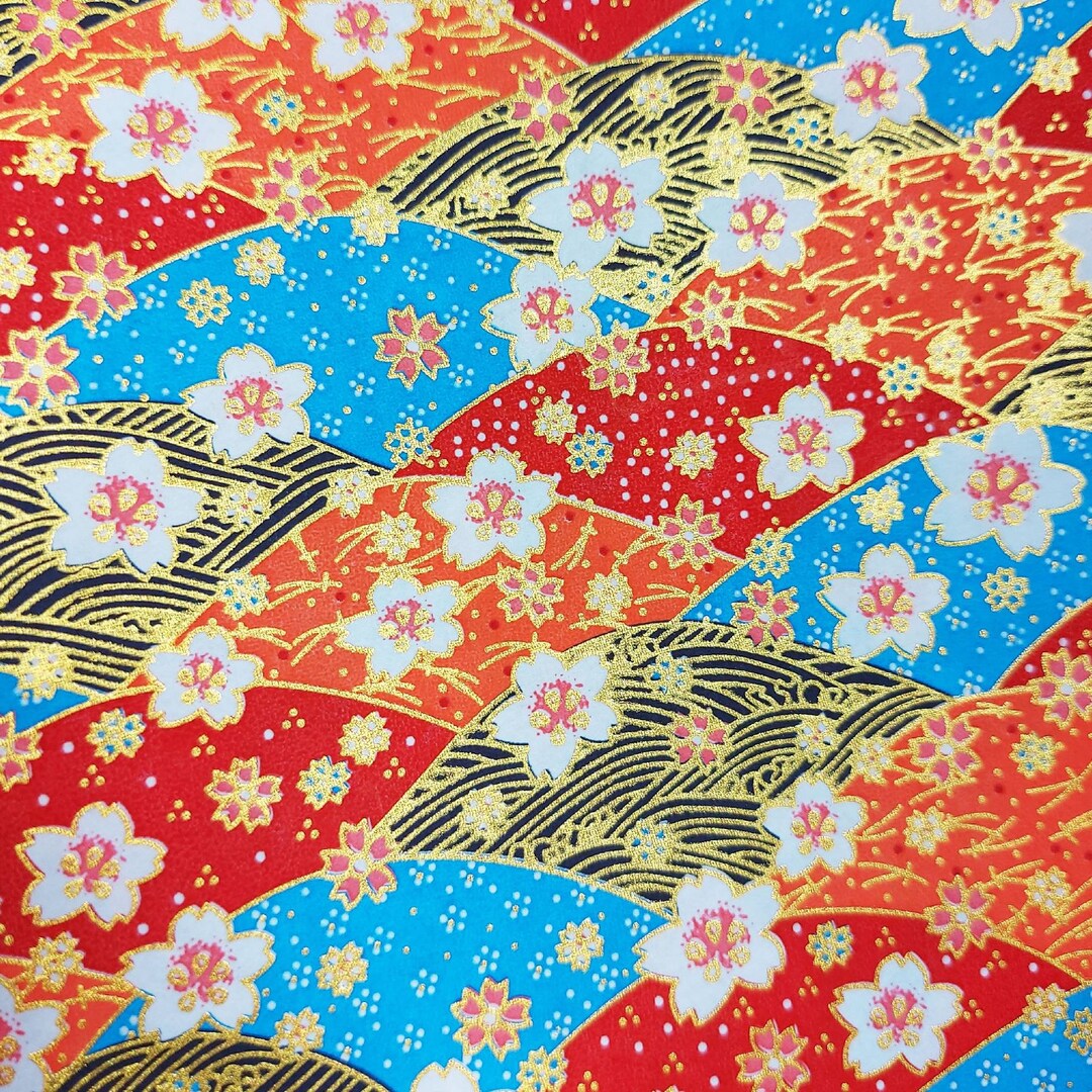 Origami Paper / Yuzen Chiyogami / Gold Foil Washi Paper / Traditional ...