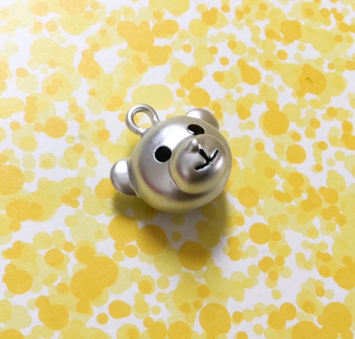 Bear Head Charm | Silver Plated Brass Charms| Jewelry Making Supplies ...