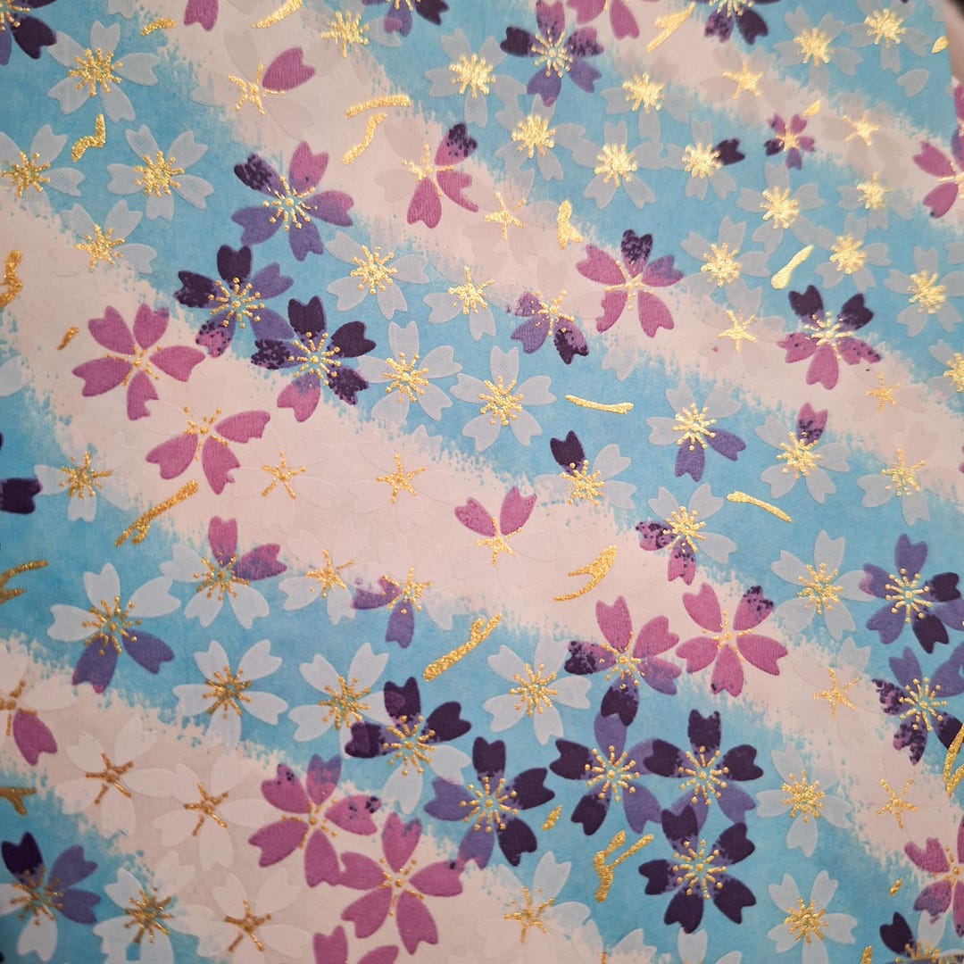 Origami Paper Gold Accent Yuzen Chiyogami /washi Paper/ Japan Folding ...