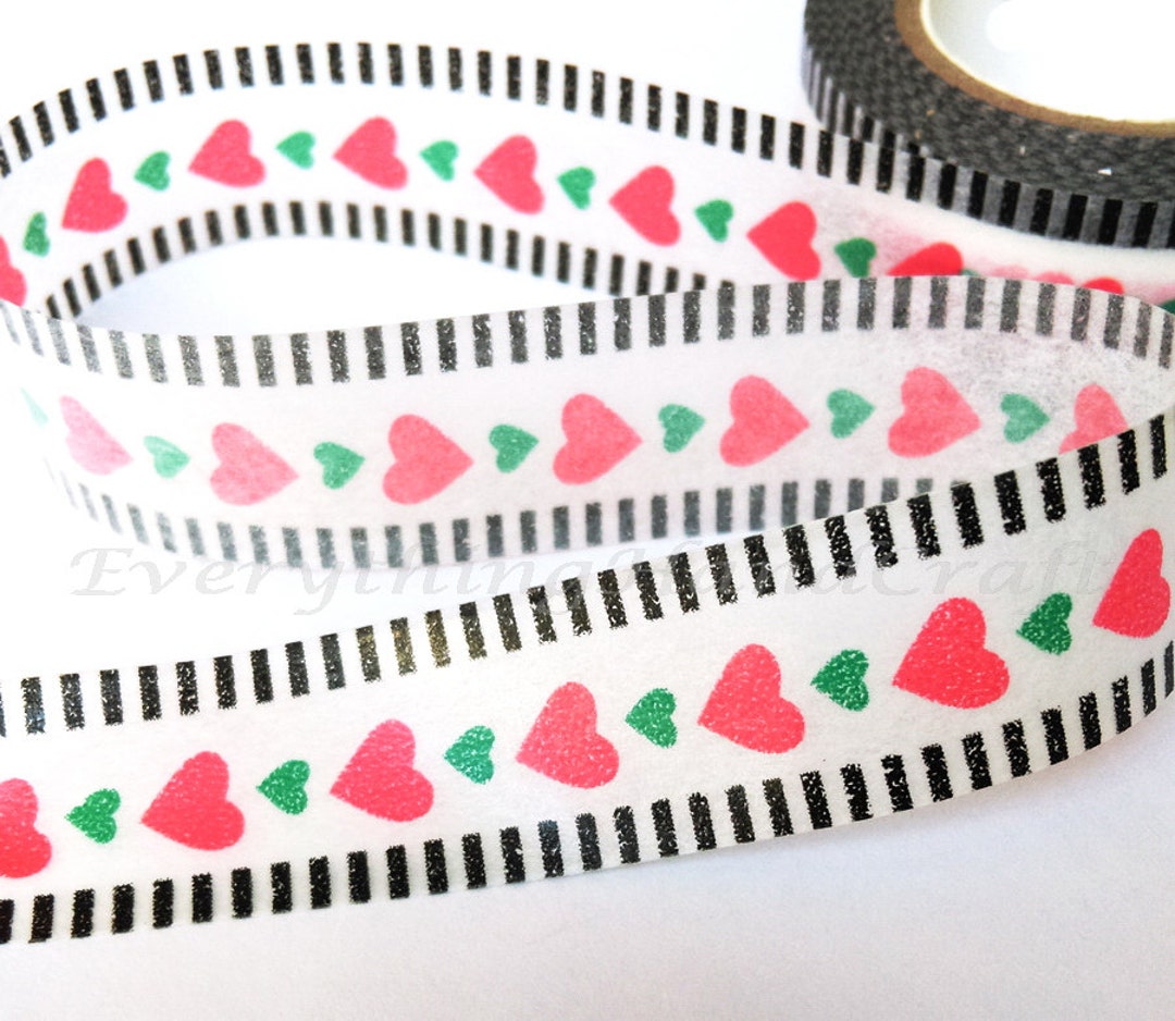 Flim Red Heart Washi Tape / Red Heart Decorative Tape / Red Heart ...