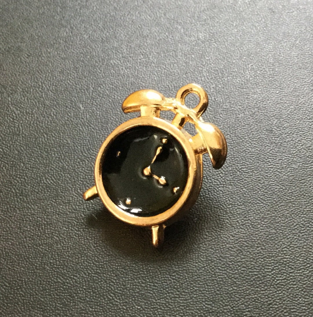 Bronze Clock Charms | Brass Charm | Handmade Jewelry Making Supplies ...