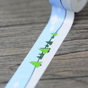 Landscape Baby Blue Washi Tape / Baby Blue Masking Tape / Kawaii ...
