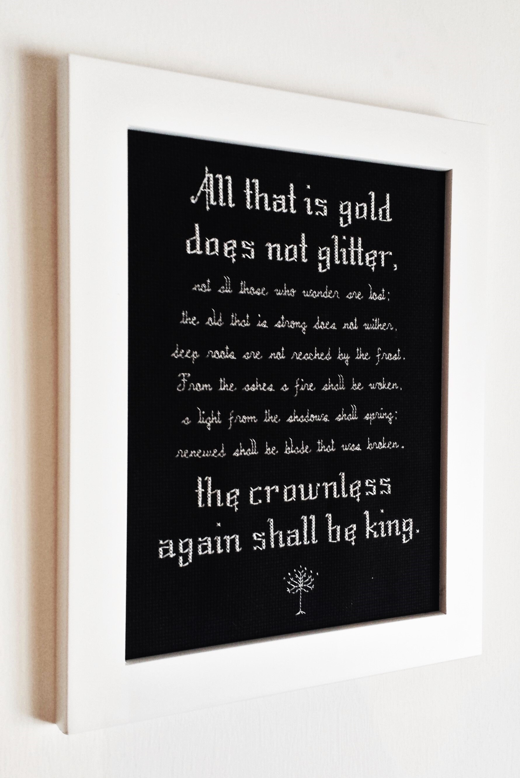 PATTERN ONLY the Riddle of Strider From Lord of the Rings Cross Stitch ...