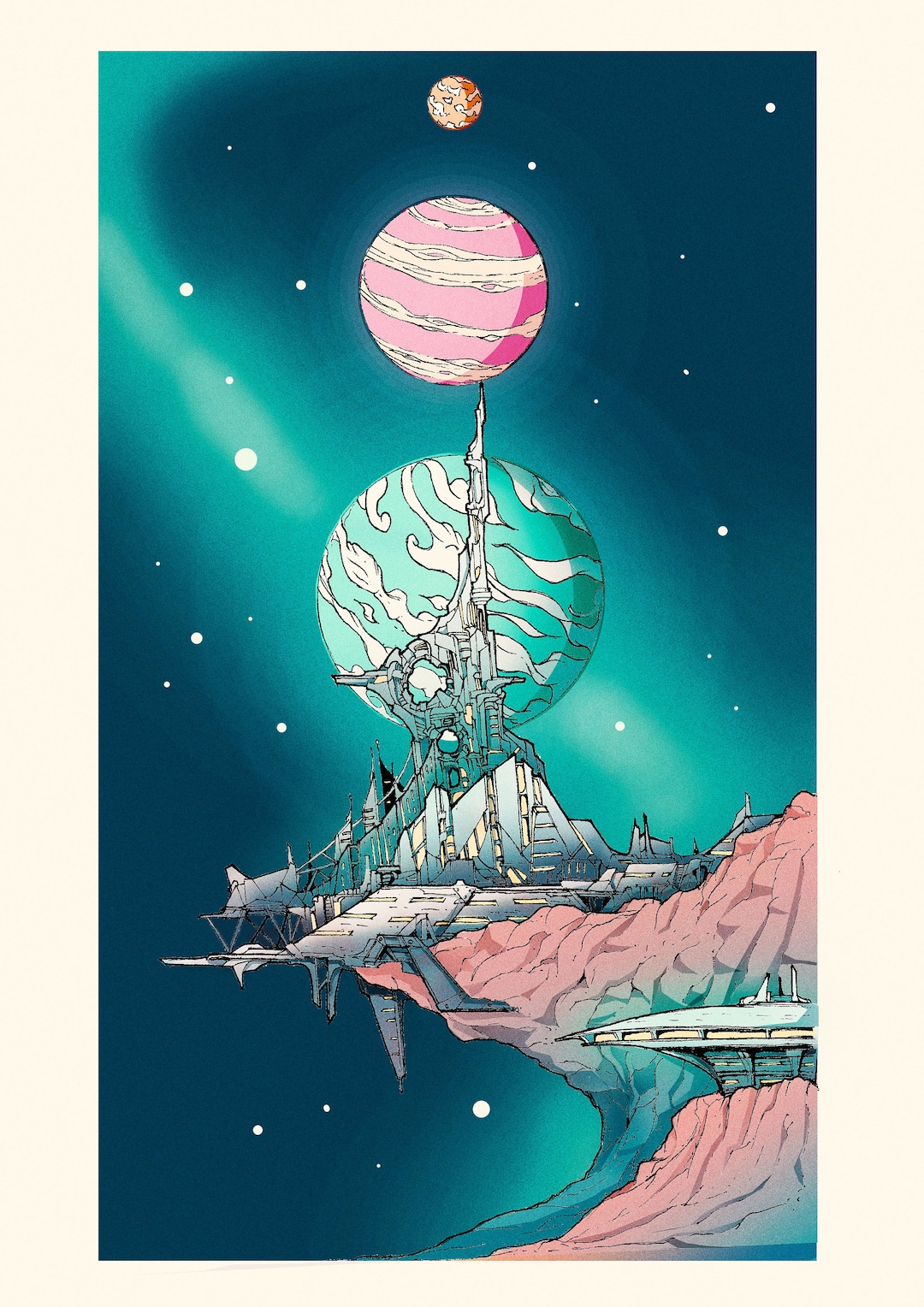 Space Art Print. Original Art | Art Home Decor | Sci Fi Art | Digital ...