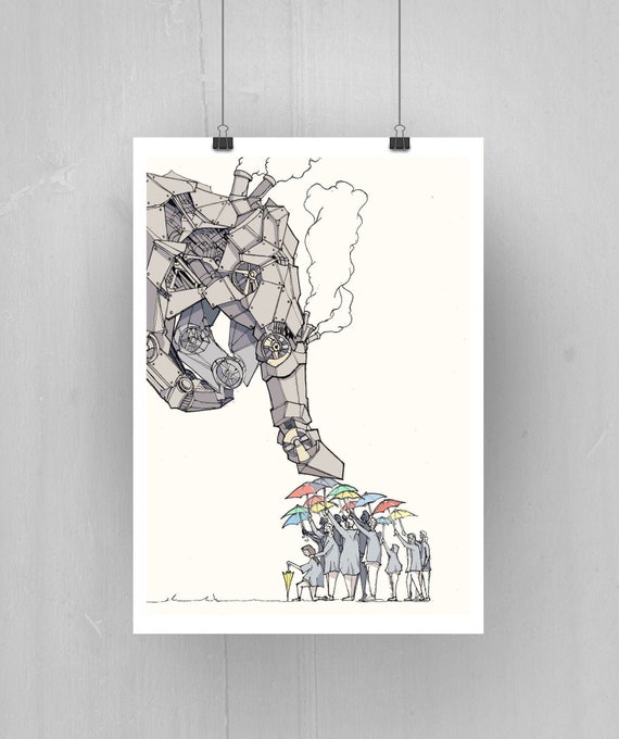 Steampunk Machines Drawing