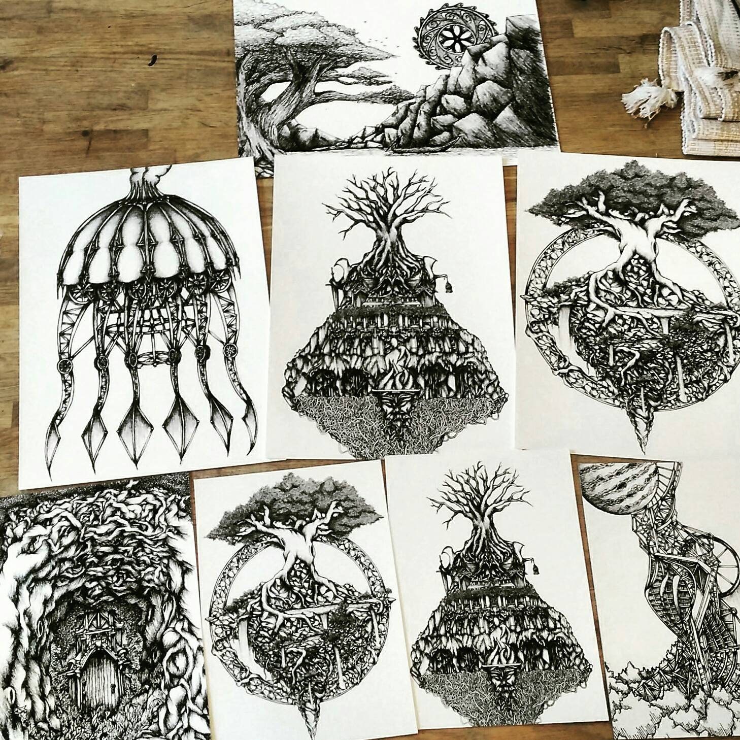 Tree of life Print. Tree art Original drawing Tree of | Etsy