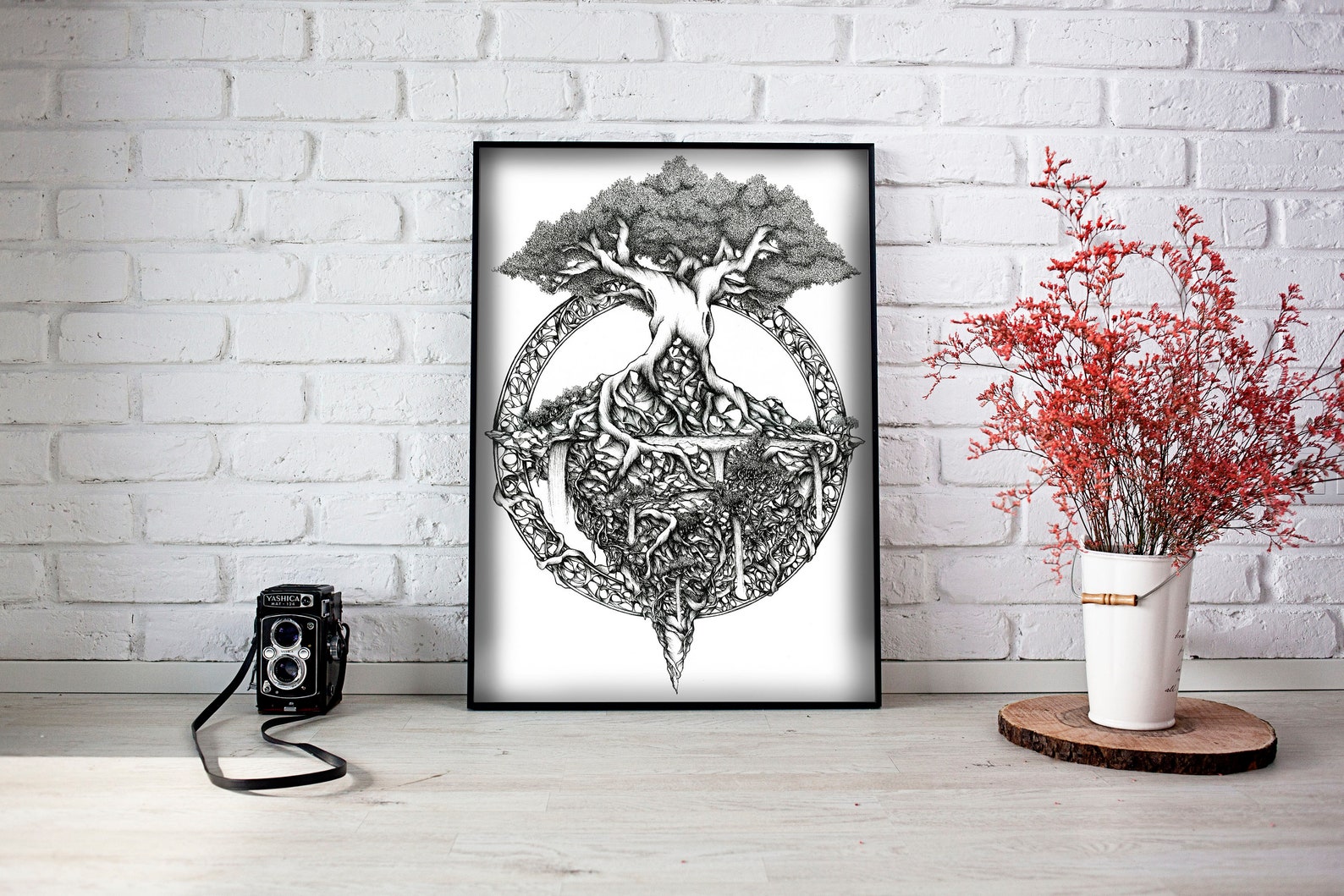 Tree of Life, Print. Tree Art | Original Drawing | Tree of Life Wall ...
