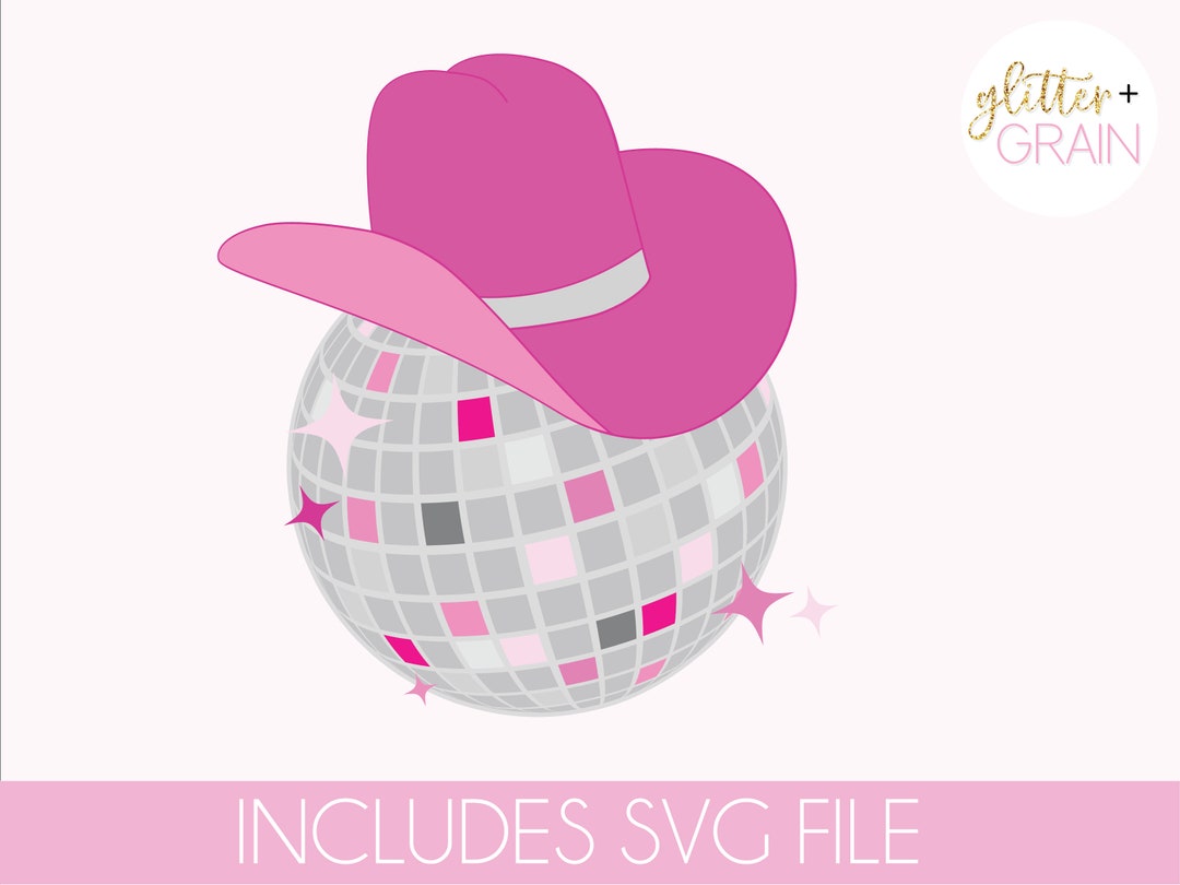 Cowgirl Hat Disco Ball Svg | Disco Cowgirl Svg | Western Svg | Cowboy ...