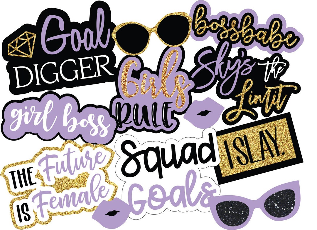 UNEDITABLE Instant Download Photo Booth Props, Printable Photo Booth ...