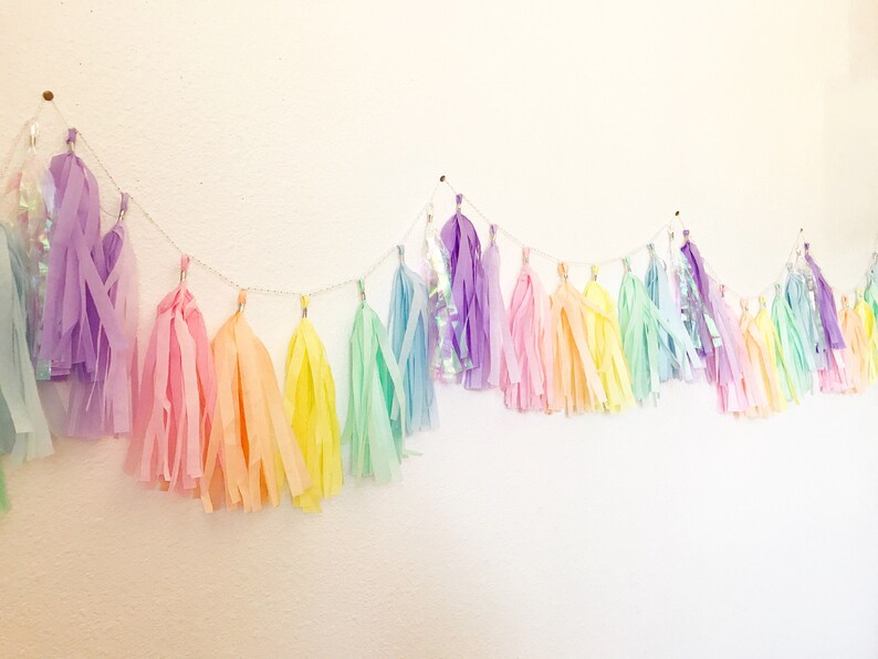 Tassel Garland Tassel Banner Rainbow Tassel Garland | Etsy