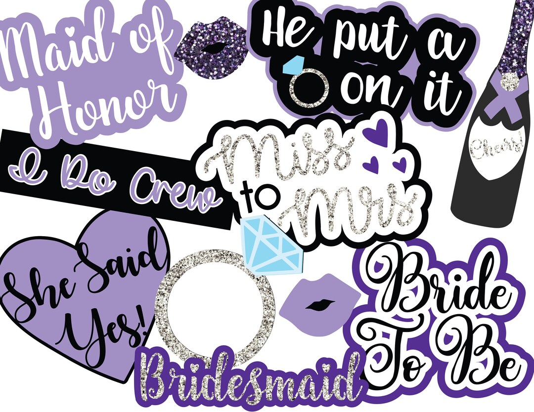 UNEDITABLE Instant Download Photo Booth Props, Printable Photo Booth ...