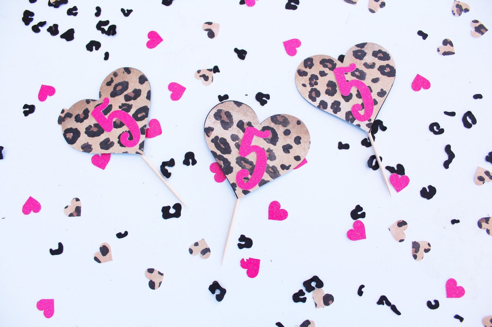 Leopard Print Cupcake Topper Cheetah Print Cupcake Topper | Etsy