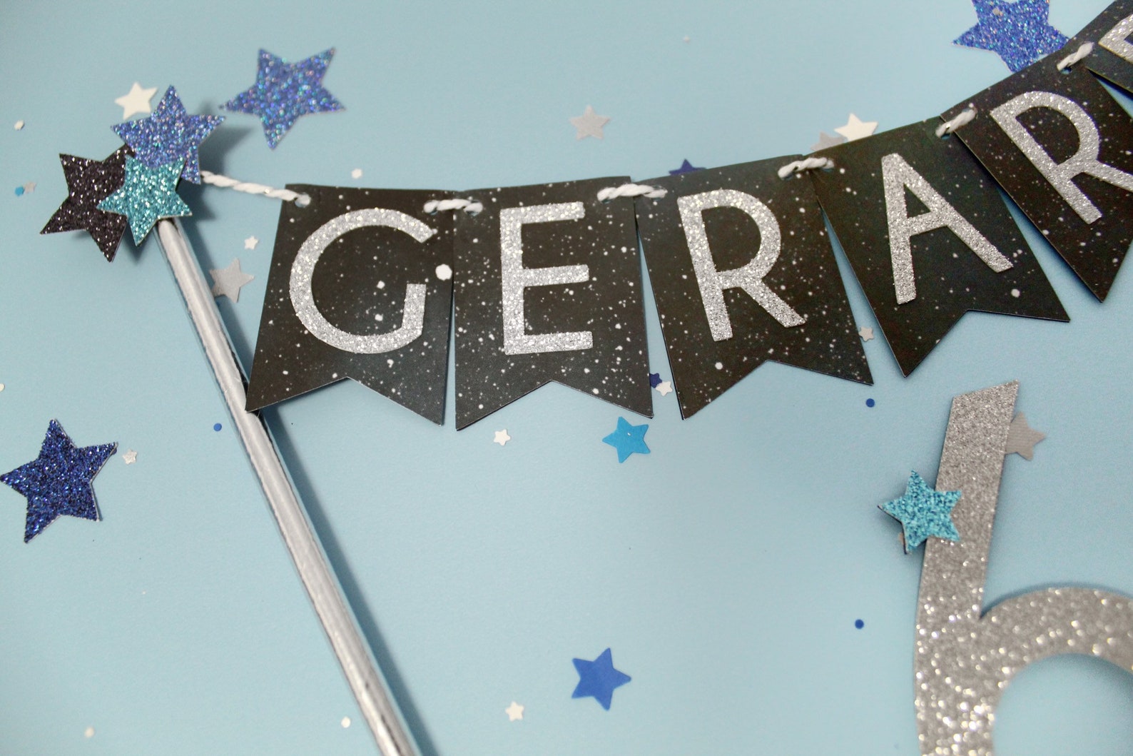 Galaxy Cake Topper Set Outer Space Party Theme Galaxy - Etsy