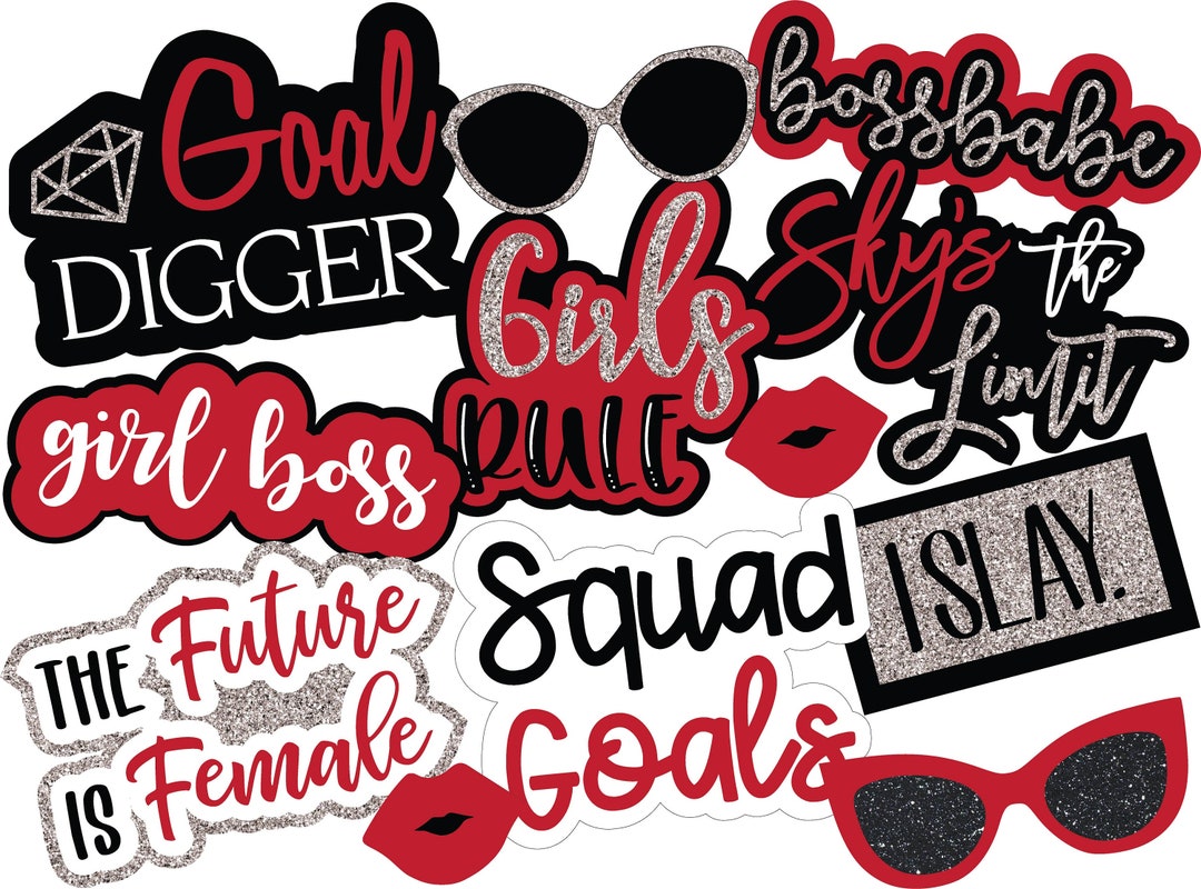 UNEDITABLE Instant Download Photo Booth Props, Printable Photo Booth ...