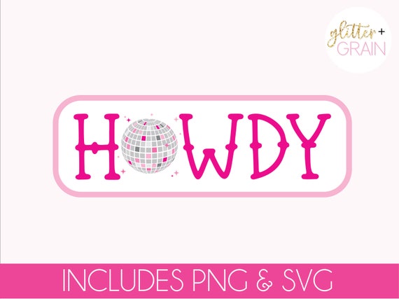 Howdy Disco Cowgirl SVG and PNG Bundle | bachelorette SVG | Pink Cowboy ...