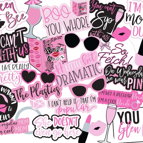 Mean Girls Photo Booth Props / 40 Props / Bachelorette / Bride - Etsy ...