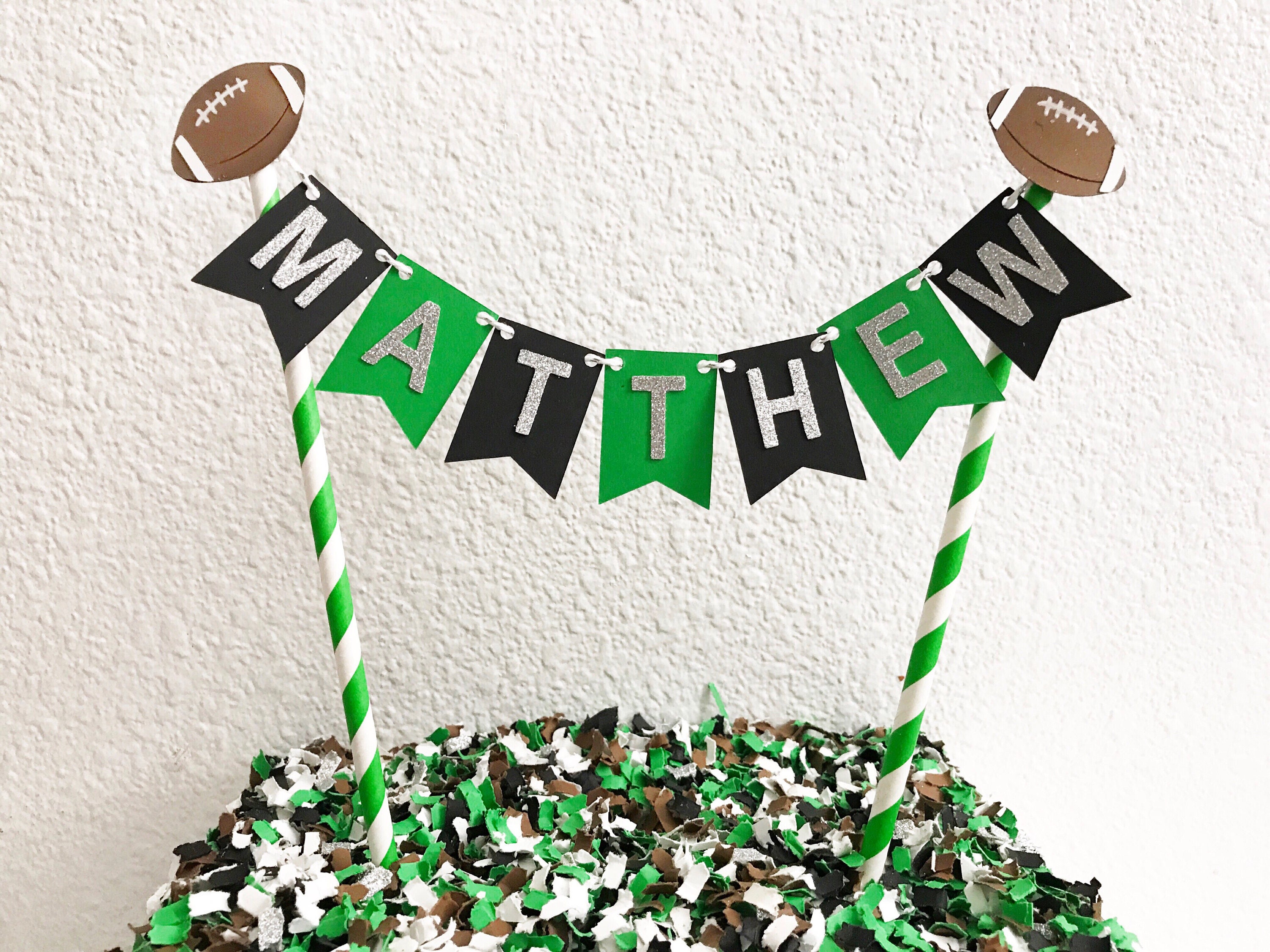 Football Cake Topper Football Cupcake Topper Cake Topper | Etsy