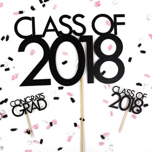 Graduation Cake & Cupcake Topper Set Class of 2018 Cake and - Etsy