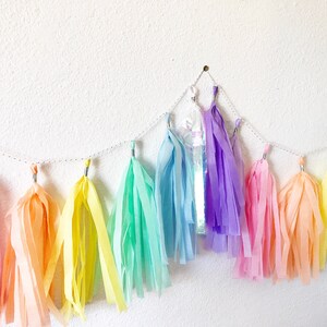 Tassel Garland Tassel Banner Rainbow Tassel Garland Rainbow Party Decor ...