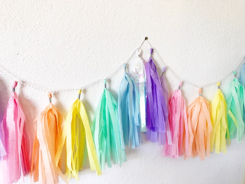 Tassel Garland Tassel Banner Rainbow Tassel Garland | Etsy