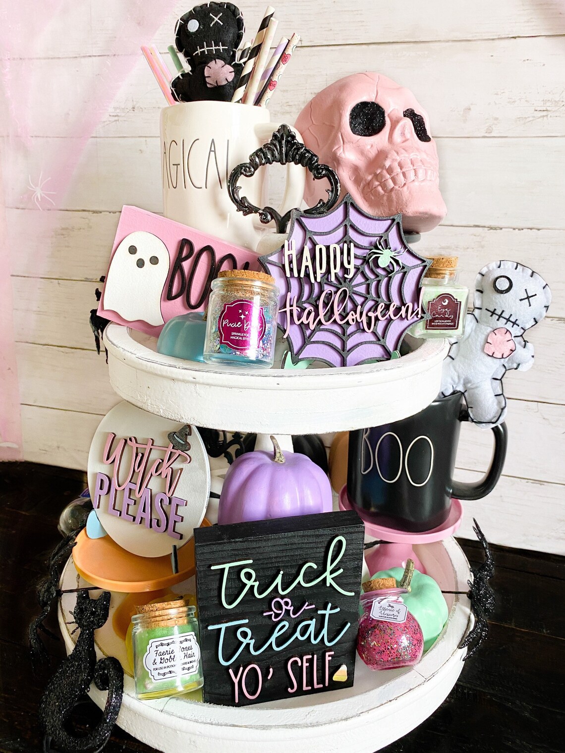 Halloween Tiered Tray Sign File Halloween SVG Pasteloween - Etsy