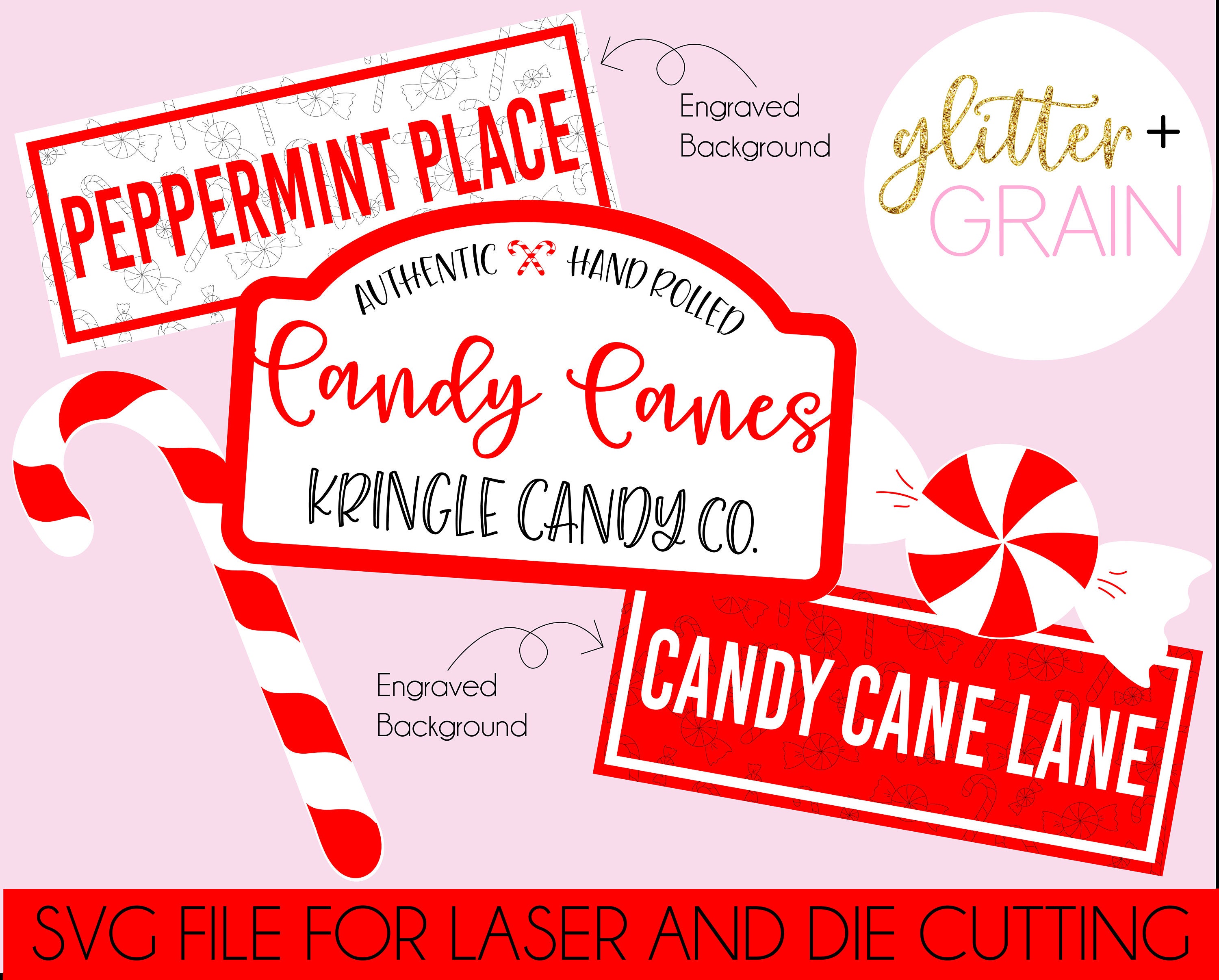 Candy Cane Tiered Tray Sign File | Christmas SVG | Christmas Tiered ...