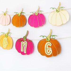 ONE Little Pumpkin High Chair Banner First Birthday Banner Pumpkin ...