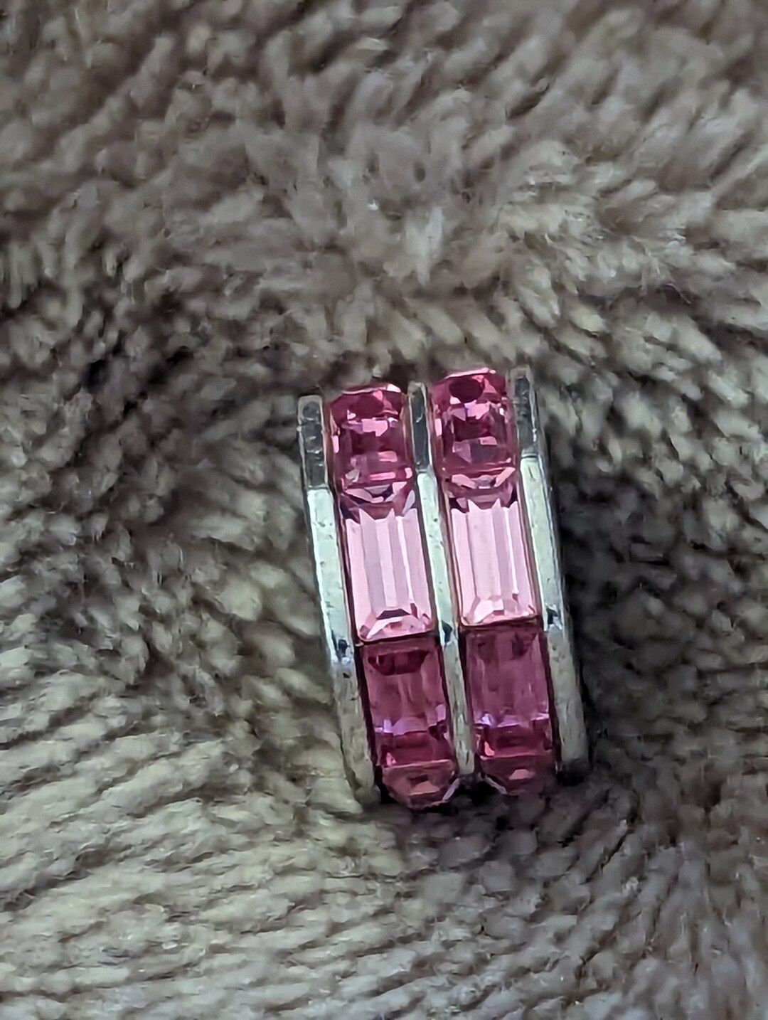 New! CHAMILIA Pink Double Baguette CHARMS for Your Chamilia Pandora ...