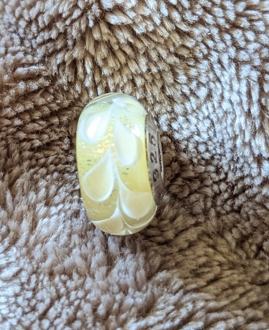 Chamilia Authentic Yellow White Glass Bead NEW Pandora Persona, Biagi ...