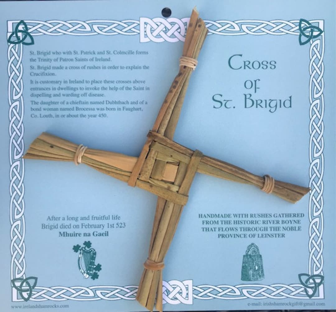 St Brigid's Cross Handcrafted in Ireland. With Free Complimentary Irish ...