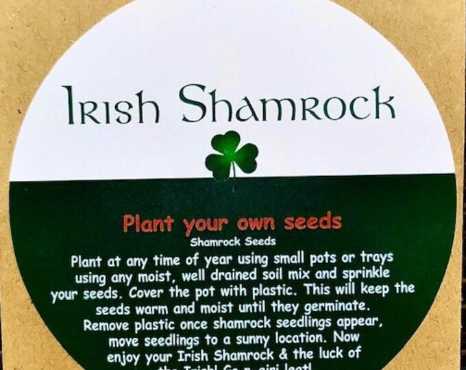 Irish Shamrock Seed Packet. Grow Your Own Lucky Clover, With Free ...