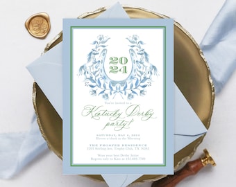 Kentucky Derby Party Invitation, Run for the Roses, Derby Party ...