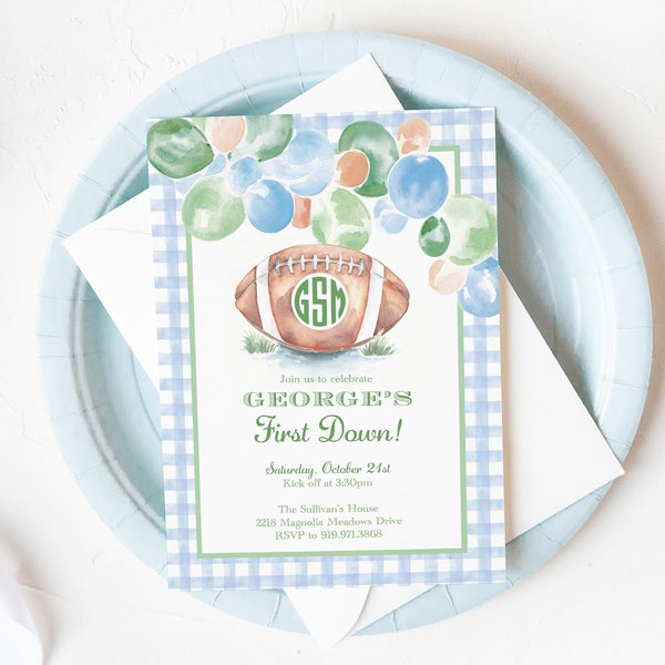 First Down Birthday Party - Etsy