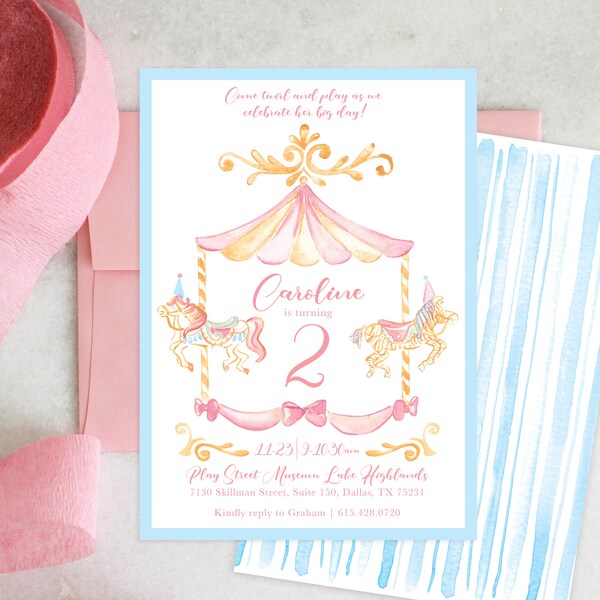 Carousel Invitation - Etsy