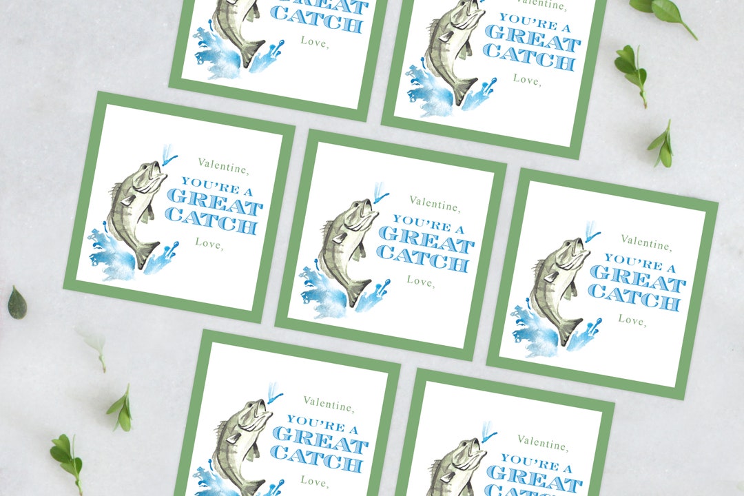 PRINTABLE Valentine Card | Digital Download | Fish | You're a Great ...