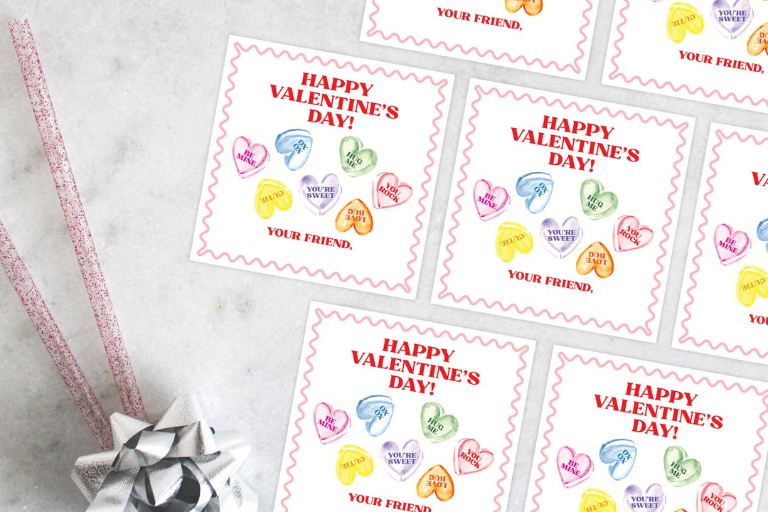 PRINTABLE Valentine Card | Digital Download | Heart Candy | You're ...