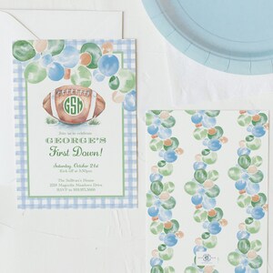 PRINTABLE Birthday Party Invitation First Down 1st - Etsy