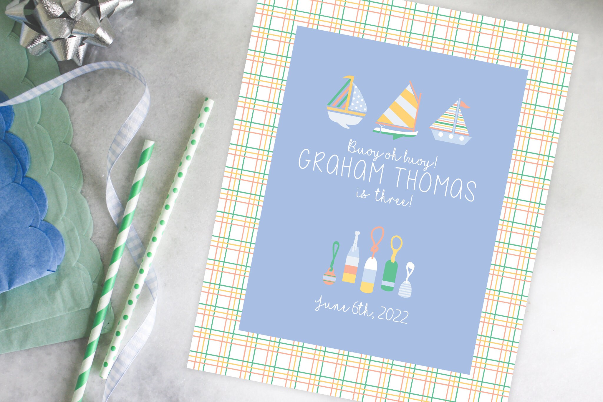 PRINTABLE Birthday Party Invitation Bundle | Oh Buoy! | Sailebrate ...