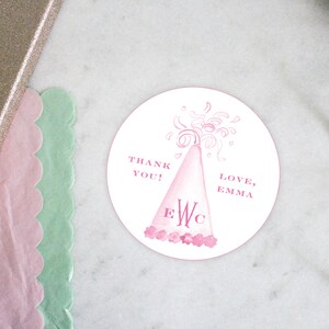 PRINTABLE Birthday Party Invitation Monogrammed Party Hat - Etsy