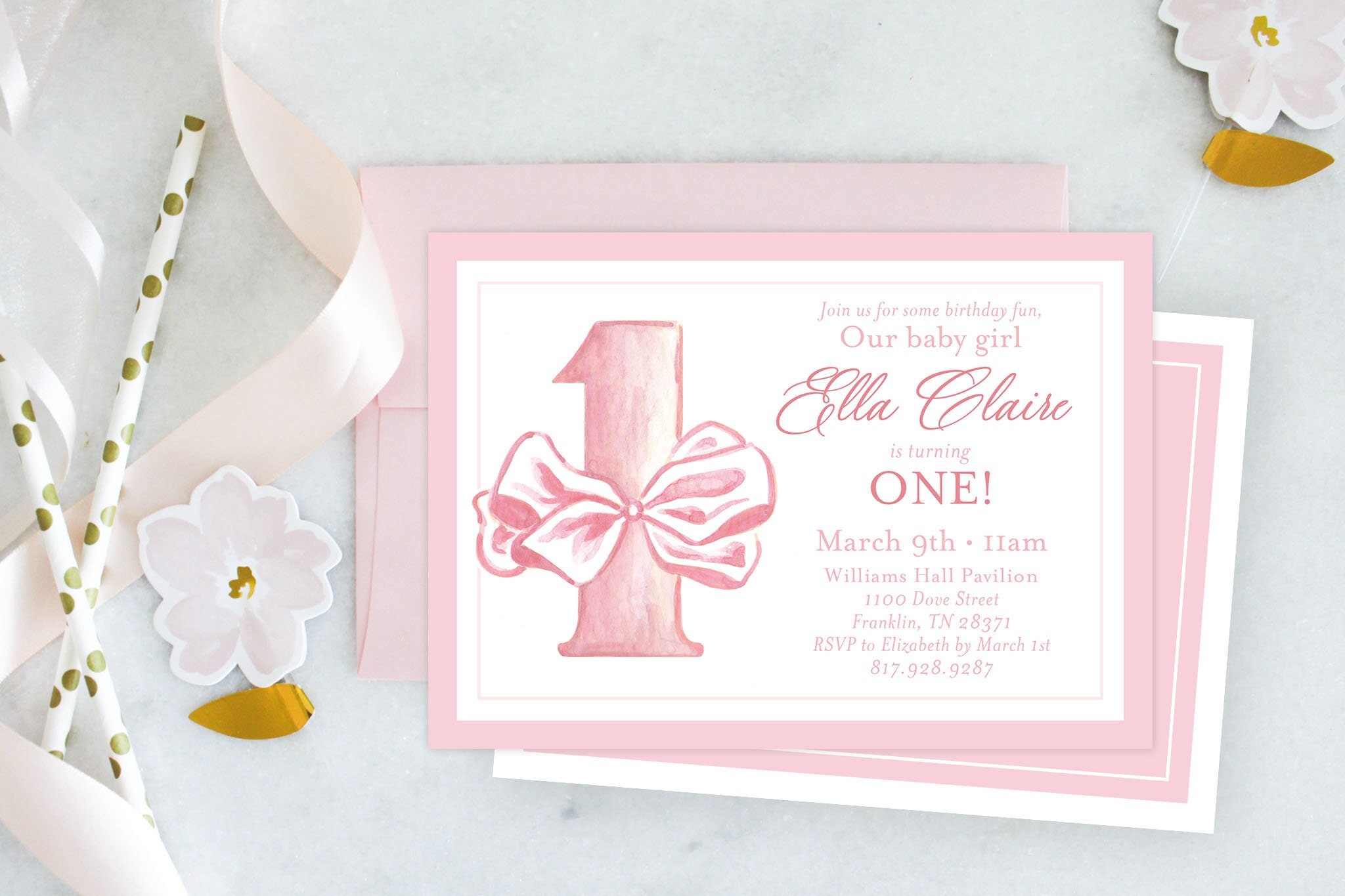 Party Invitations With Ribbon