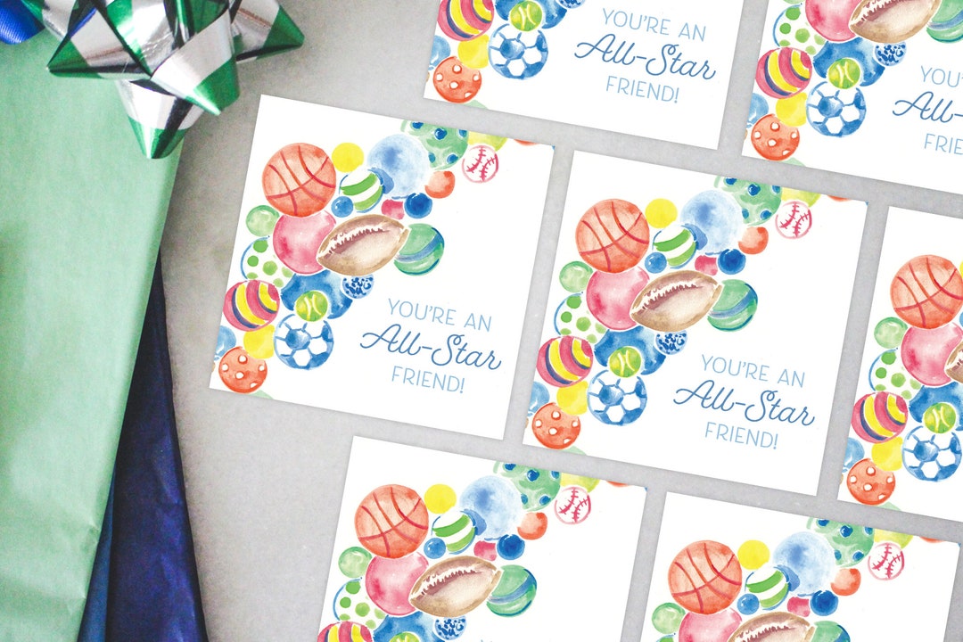 PRINTABLE Valentine Card | Digital Download | Sporty | You're an All ...